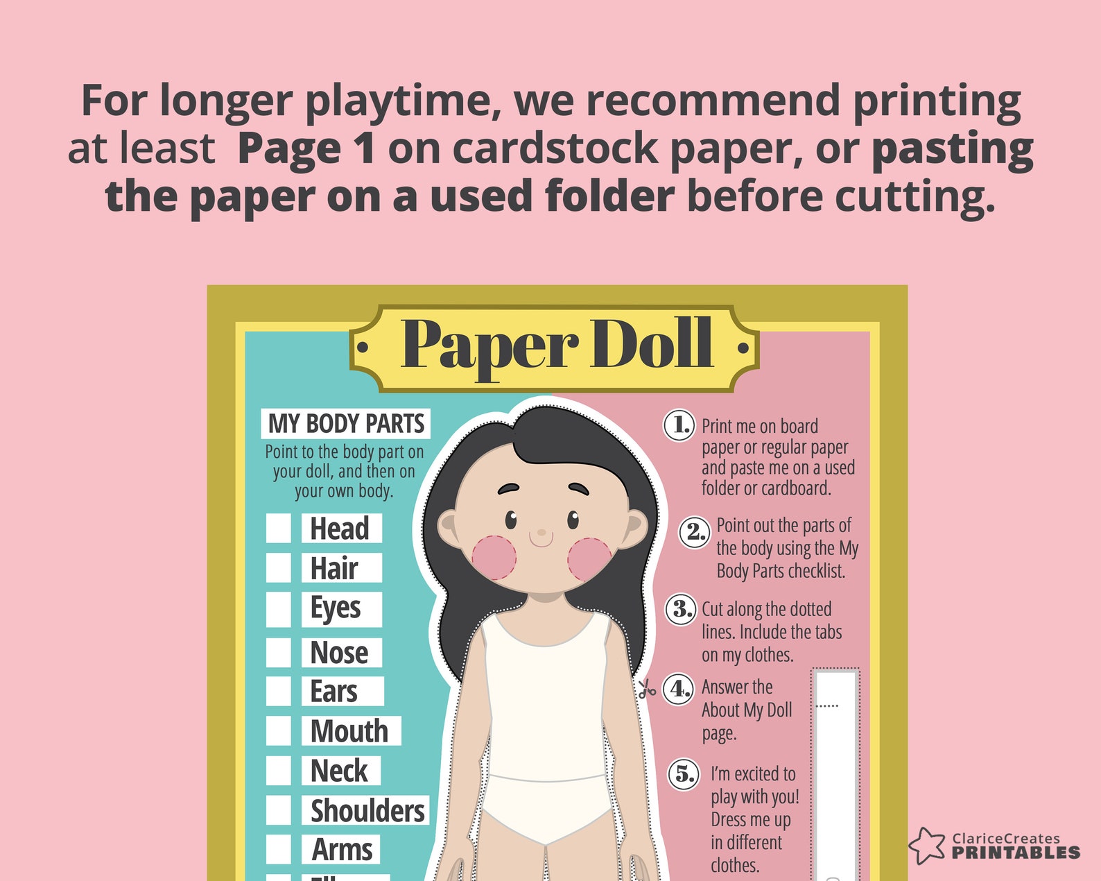 Mary Paper Doll Educational Printable Toy - Etsy UK