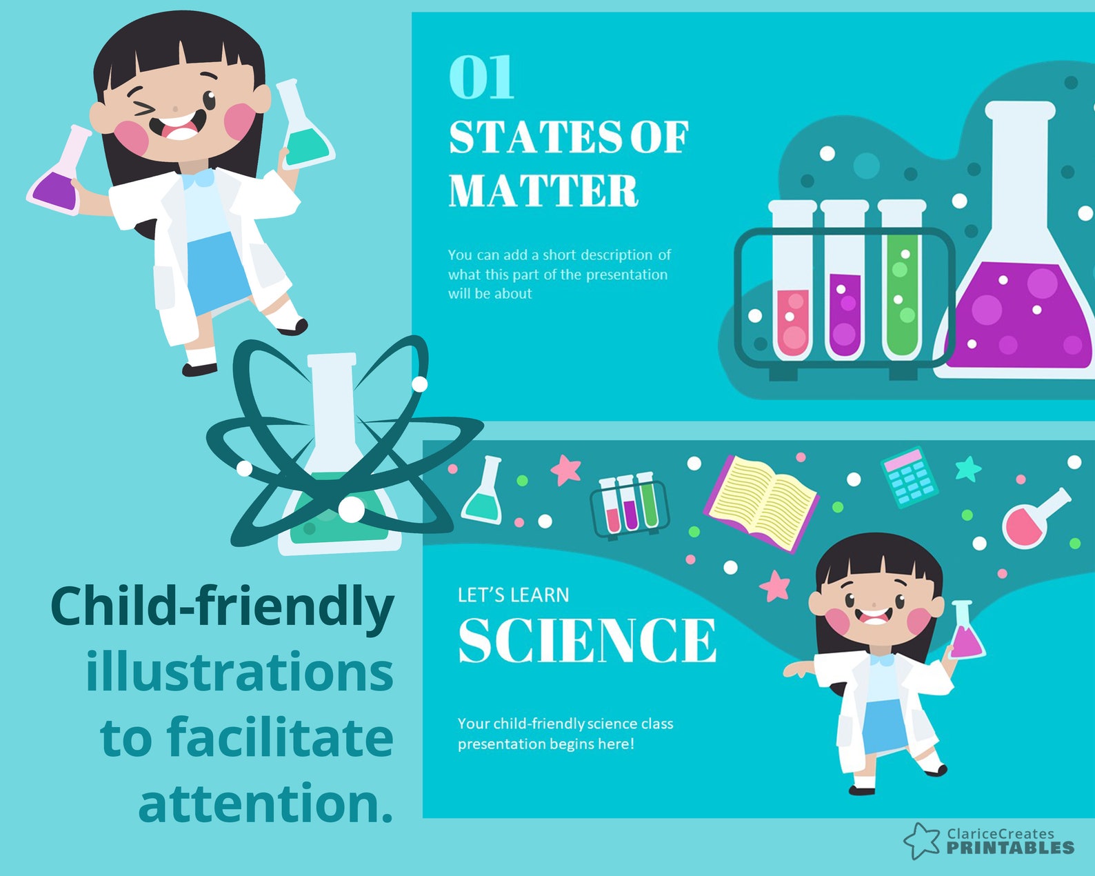 Science Class Presentation Template - Editable Slides Powerpoint ...