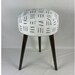 Mud Cloth Tall Stool Mudcloth Stool Mudcloth Ottoman White - Etsy