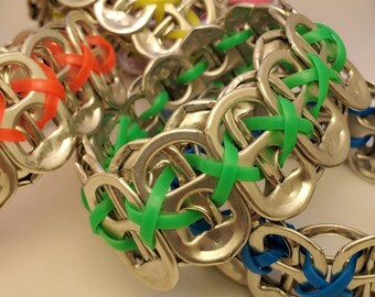 Soda Can Tab Bracelets Pull Tab Bracelet Tab Bracelet Recycled Upcycled ...