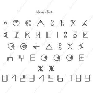 Tifinagh Font, Digital Font, Amazigh Font, Tamazight Font, Font ...