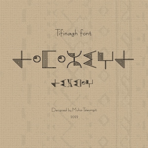 Tifinagh Font, Digital Font, Amazigh Font, Tamazight Font, Font ...