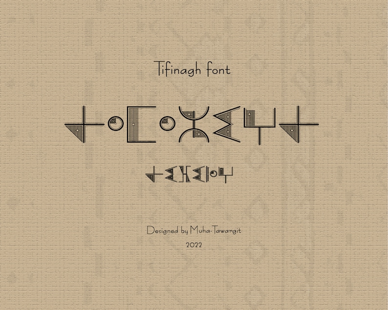 Tifinagh Font, Digital Font, Amazigh Font, Tamazight Font, Font ...