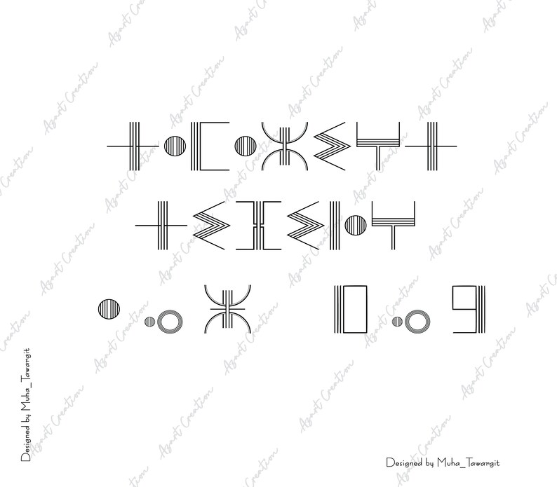 Tifinagh Font, Digital Font, Amazigh Font, Tamazight Font, Font ...
