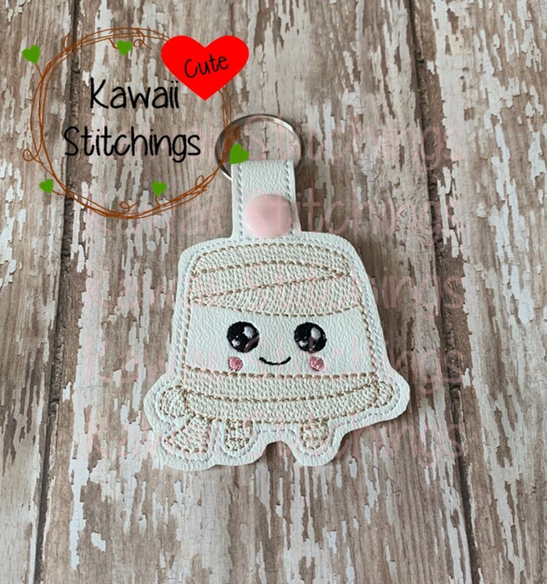 Kawaii Mummy, Key Fob, Key Chain, in the Hoop Design, Digital Instant ...