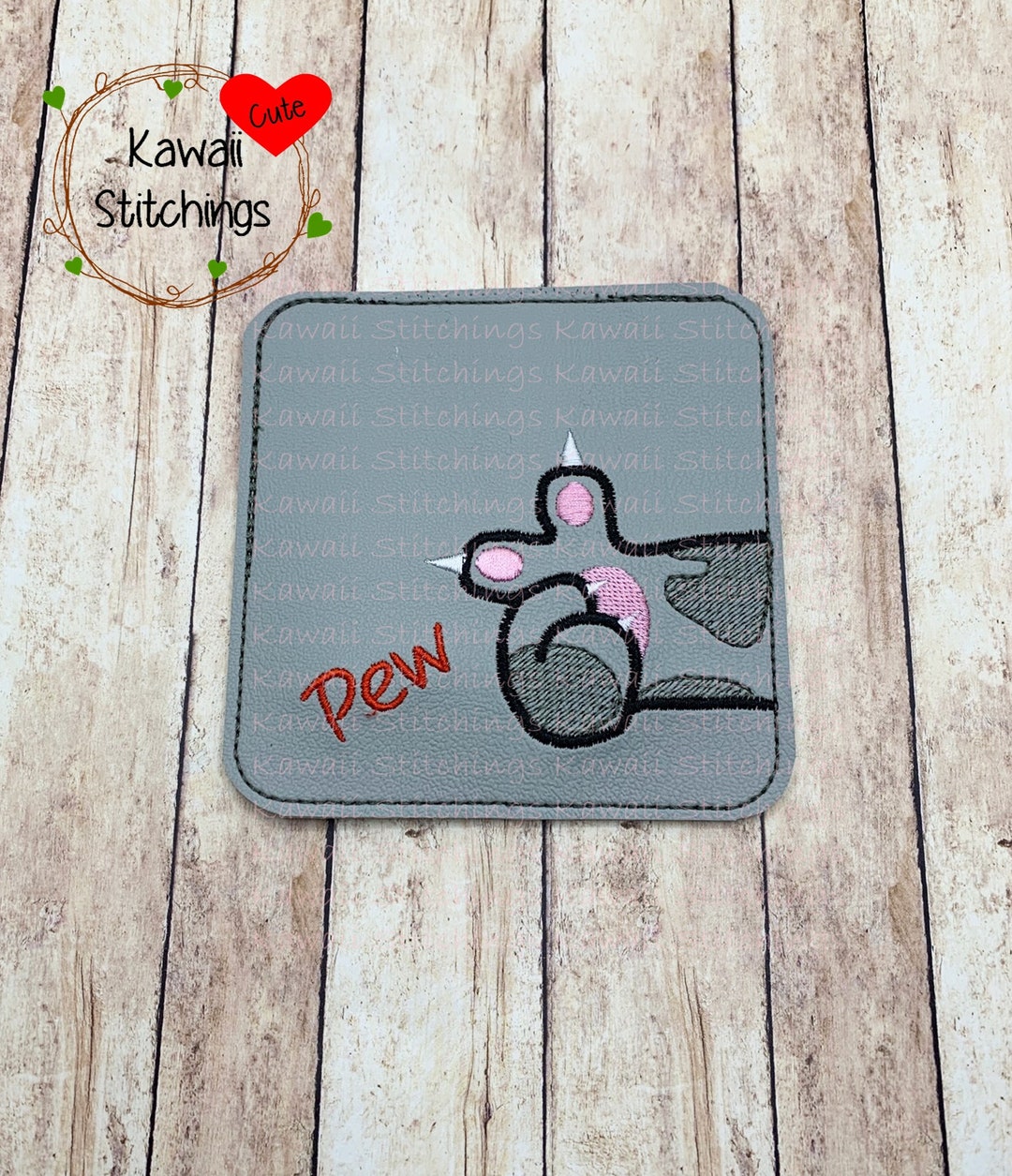 Kawaii Pew Paw Coaster, in the Hoop Design, Digital Instant Download - Etsy
