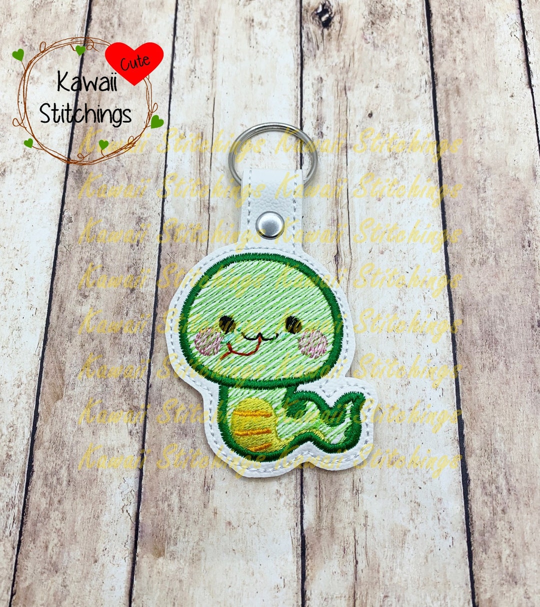Kawaii Snakey, Key Fob, Key Chain, in the Hoop Design, Digital Instant ...