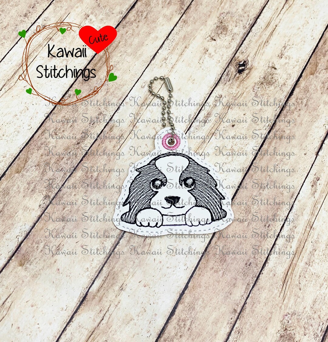 Kawaii King Charles Cavalier Key Tag, Key Chain, in the Hoop Design ...