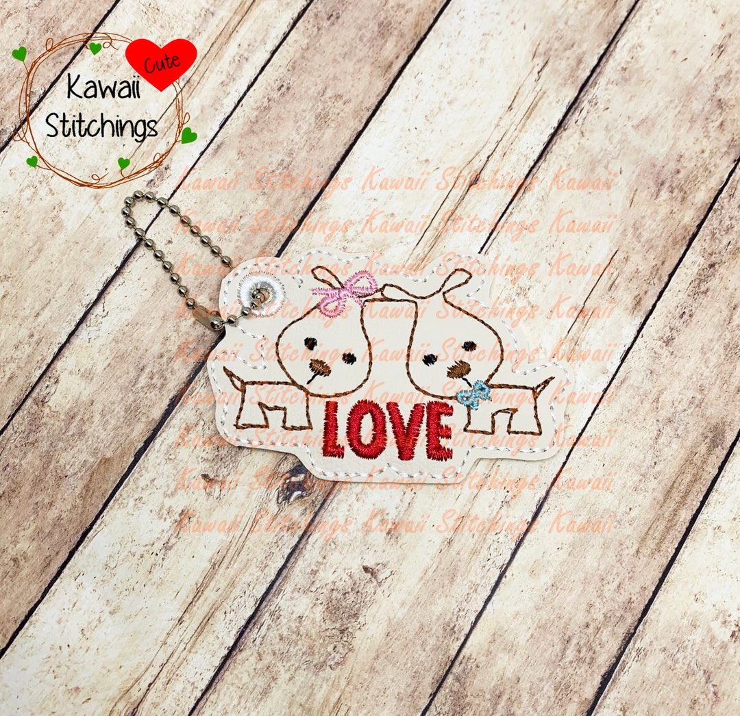 Kawaii Tiger Key Tag, Key Chain, Bookmark, in the Hoop Design, Digital ...