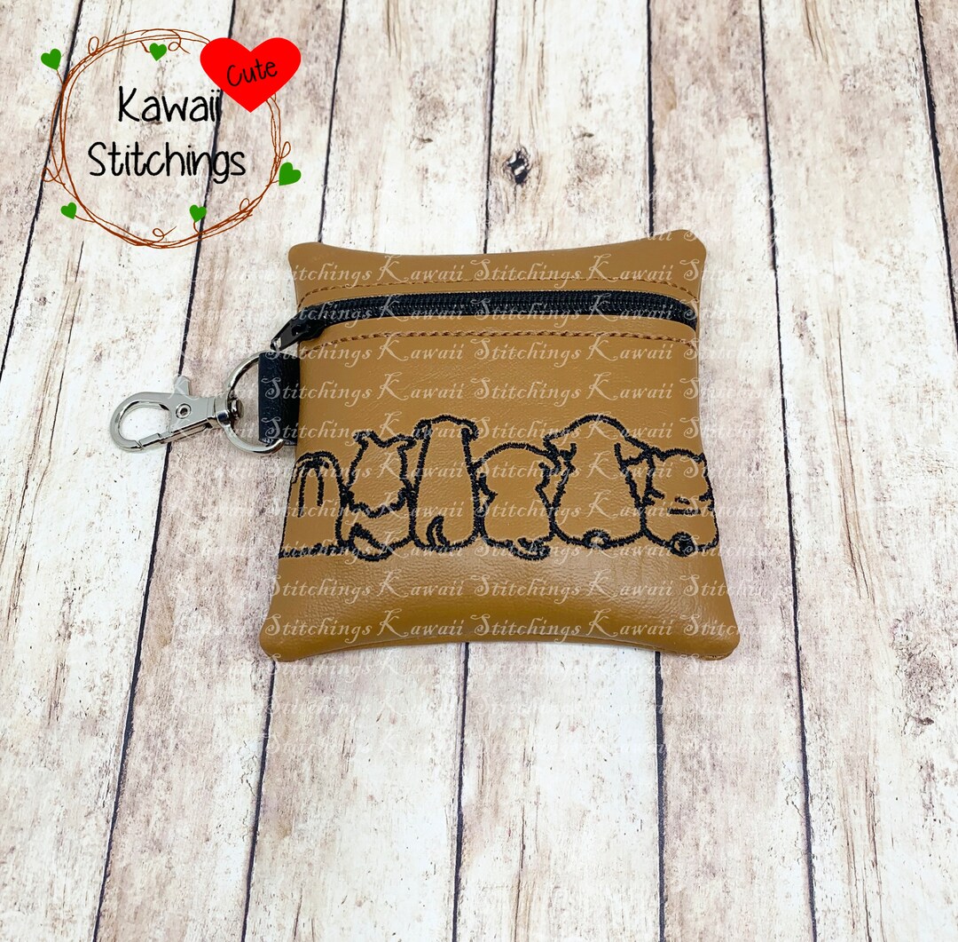 Kawaii Doddle Puppies Zipper Bag 4 Inch Bag, 4"x4"hoop, in the Hoop ...
