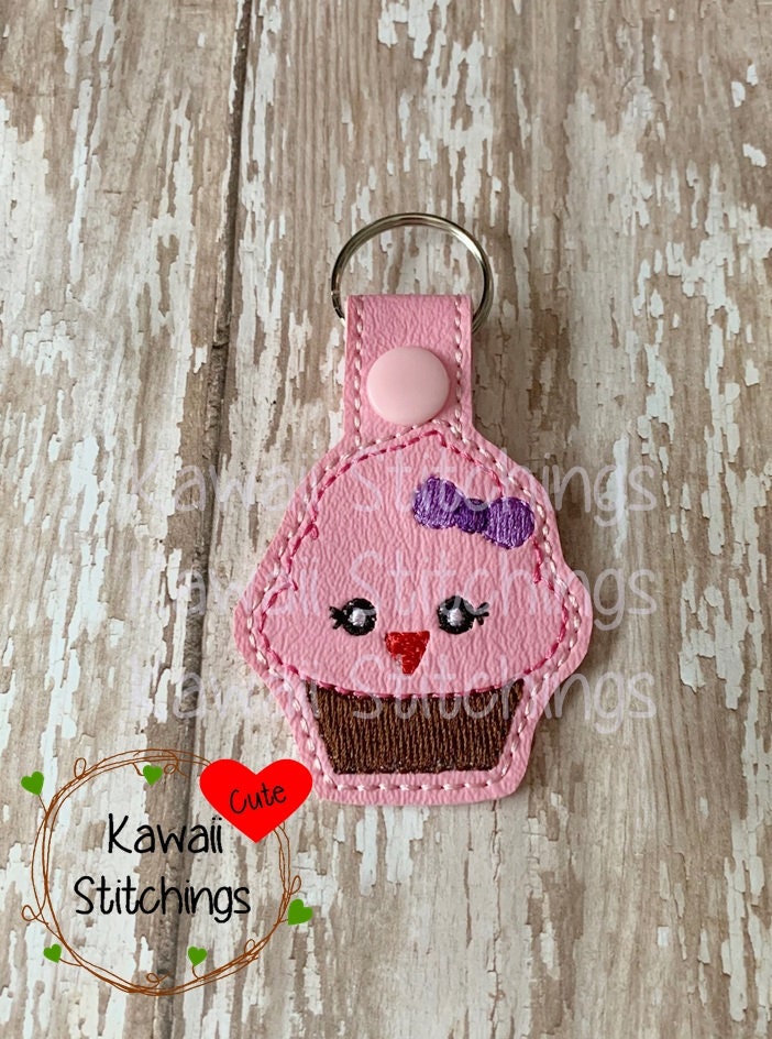 Kawaii Cupcake Key Fob Key Chain In The Hoop Design | Etsy