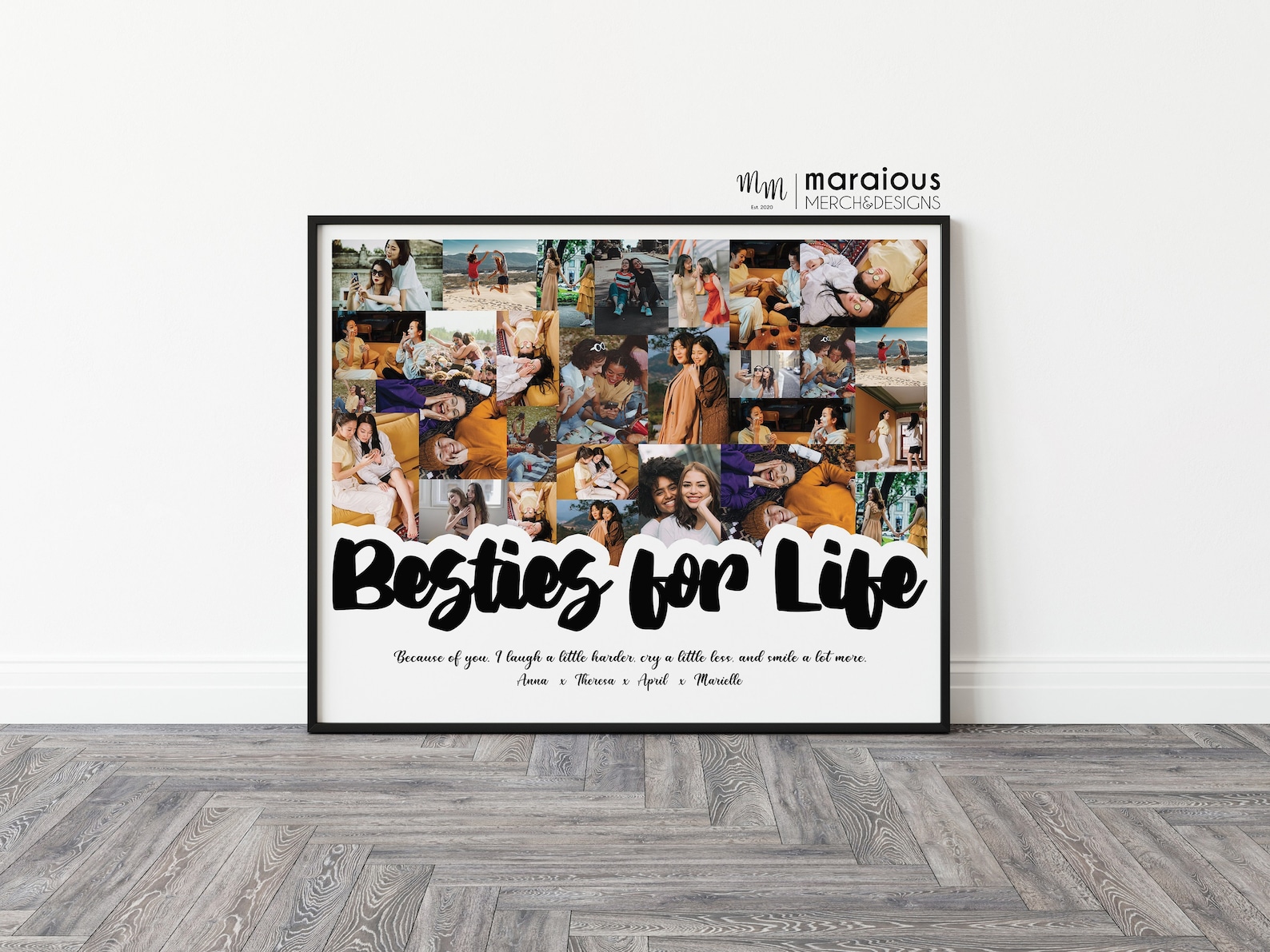 Besties for Life Custom Photo Collage Gift for Best Friend, Personalize ...