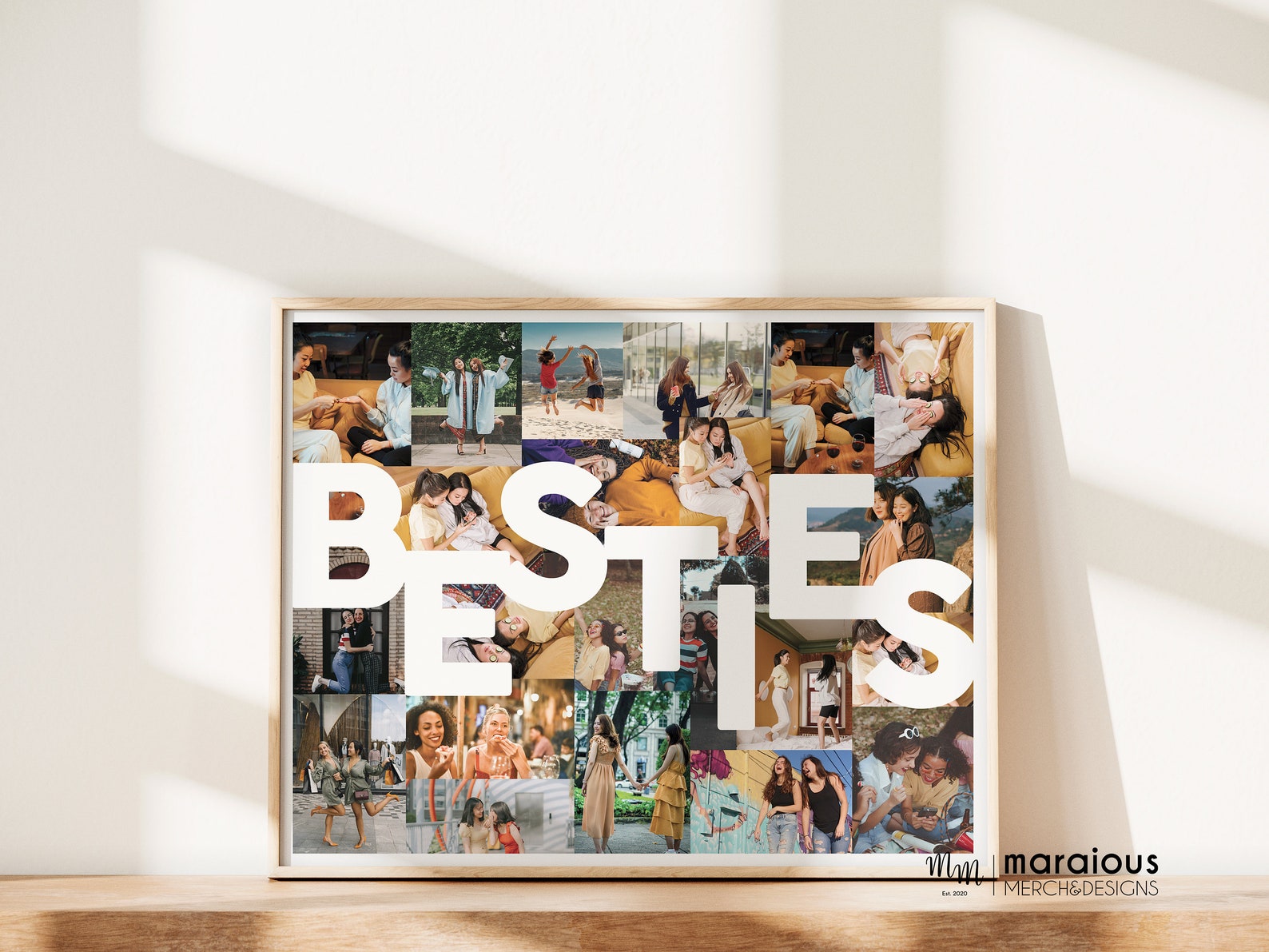 Bestie Personalized Digital Collage, Besties for Life Custom Photo ...