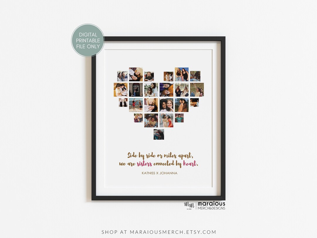 Best Friend Custom Photo Collage, BFF Personalized Picture Collage ...