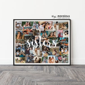 Sisters Photo Collage Gift for Her, Personalized Photo Collage Gifts ...