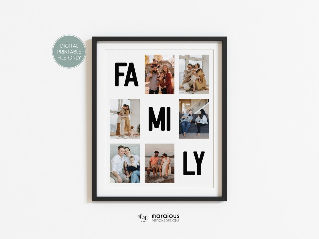 Personalized Family Gift, Family Photo Collage, Family Photo Gift ...