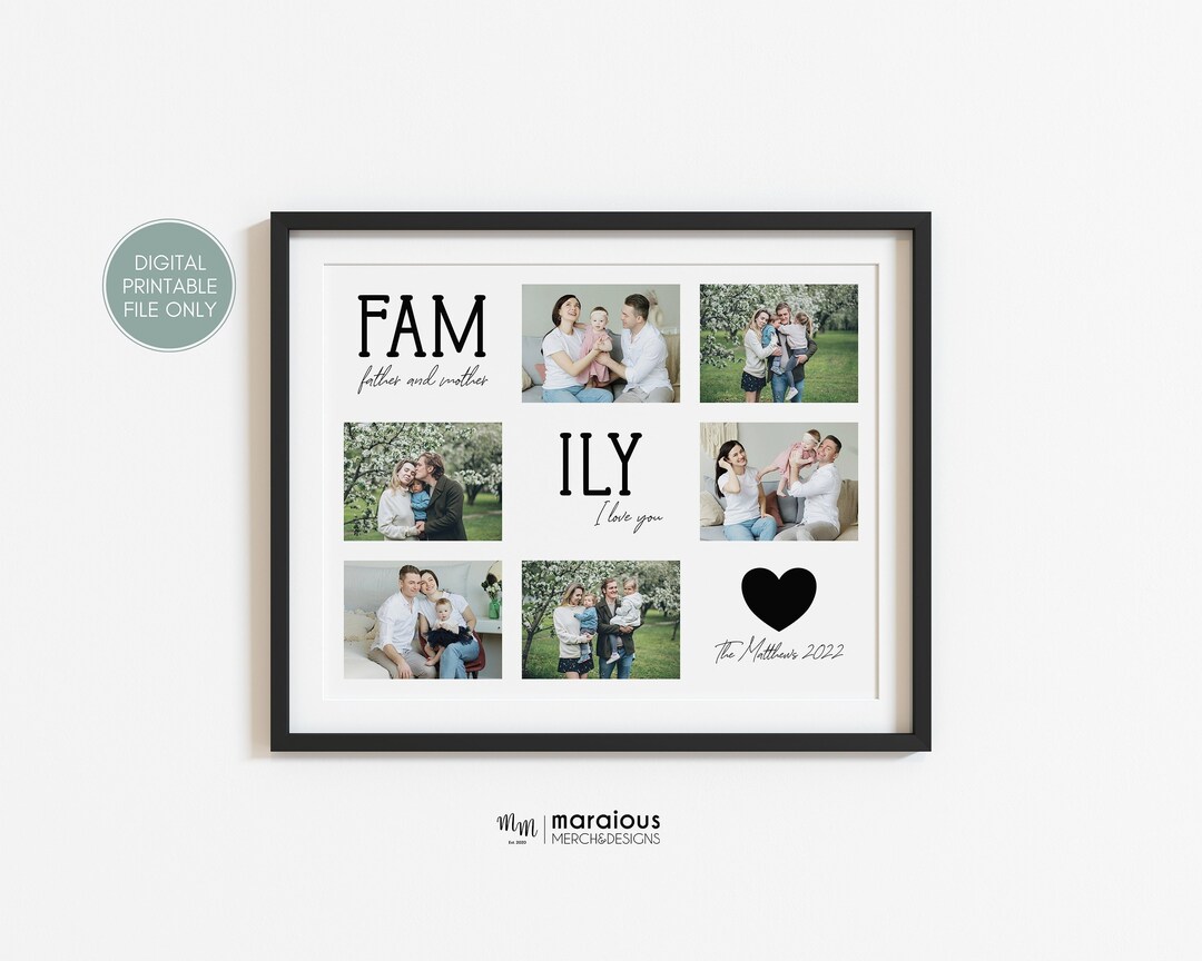 Personalized Family Name Print, Custom Family Keepsake, Unique Family ...