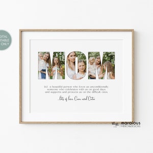 Personalized Gifts for Mom Custom Photo Collage, Custom Photo Gifts for ...