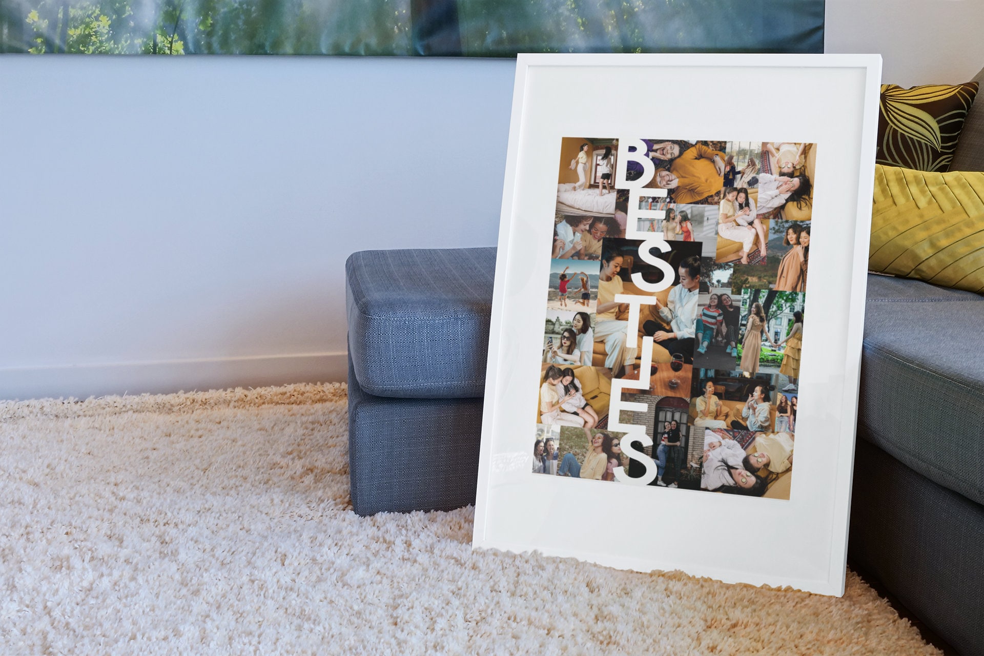 Best Friend Gift Custom Photo Collage, Besties Collage Gift for ...