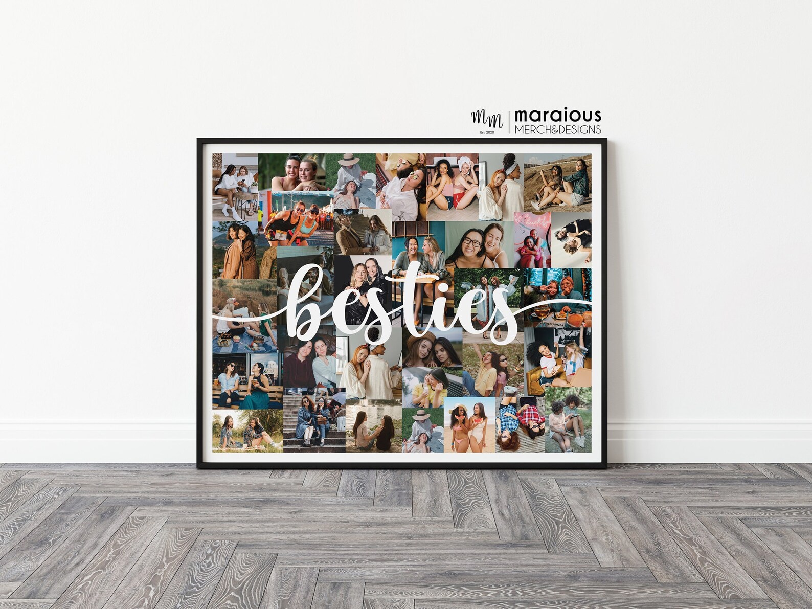 Bestie Gifts Personalized Photo Collage, Best Friend Picture Digital ...