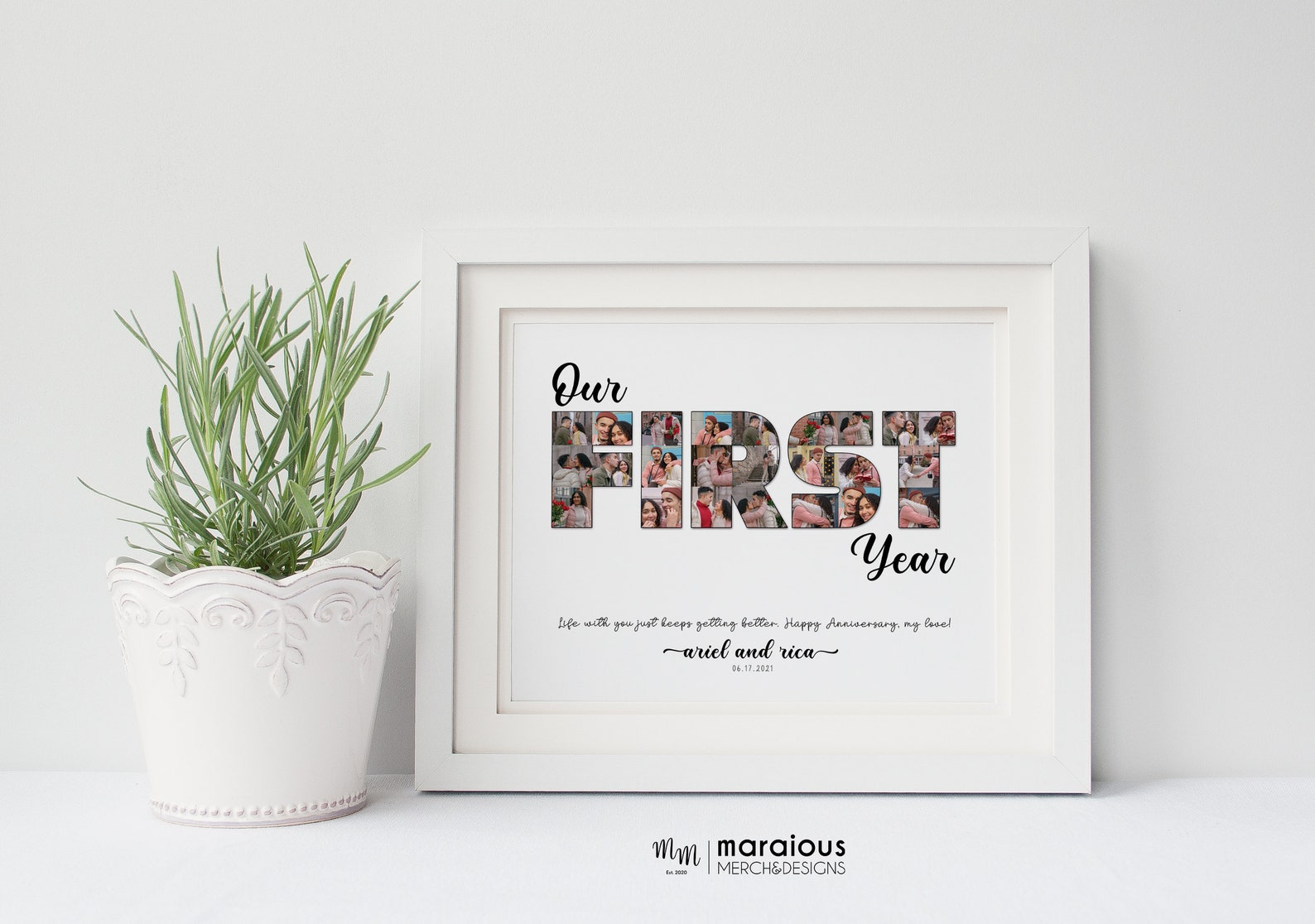 Our First Year Collage One Year Anniversary Gifts for - Etsy