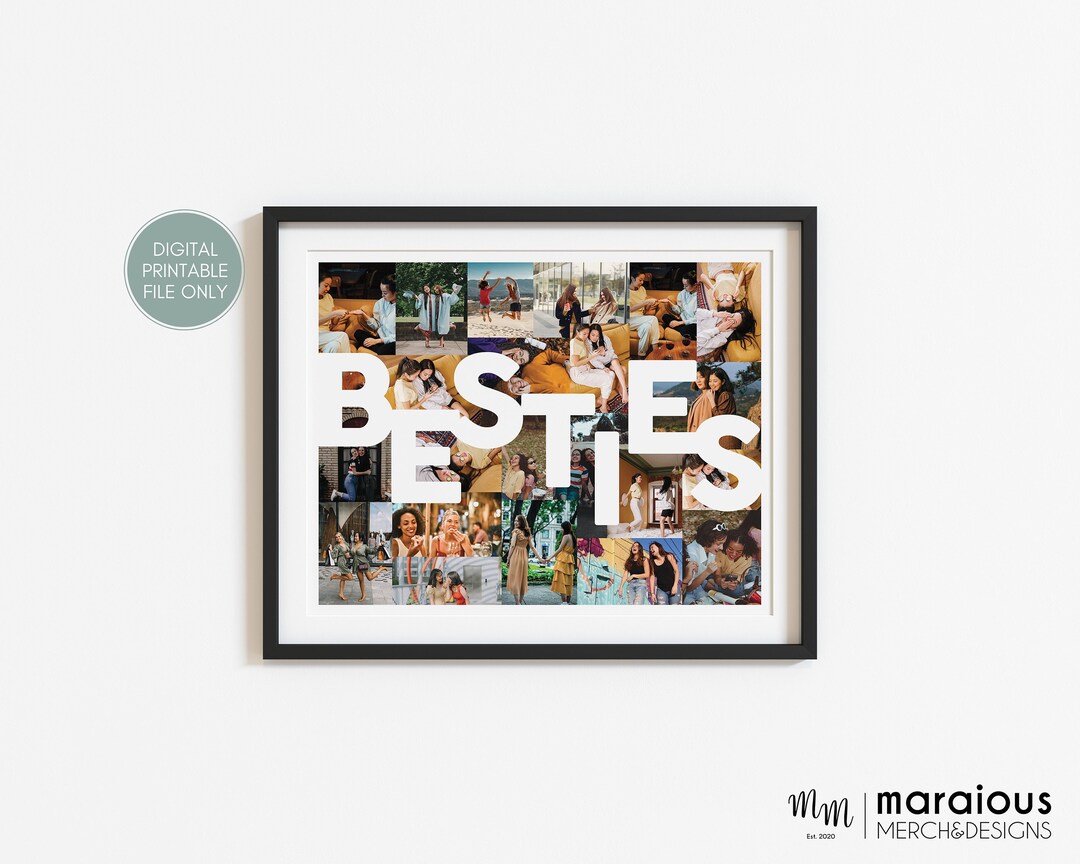 Bestie Personalized Digital Collage Besties for Life Custom - Etsy