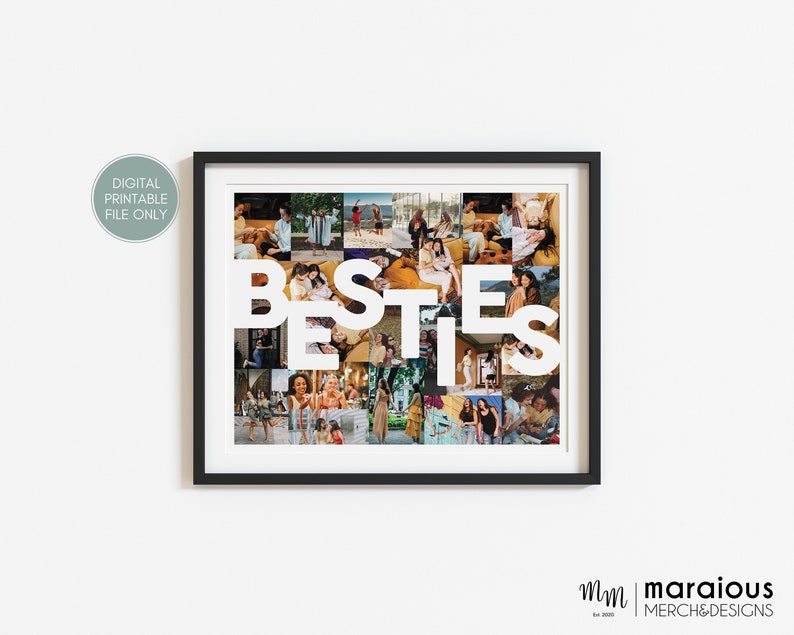 Bestie Personalized Digital Collage Besties for Life Custom - Etsy