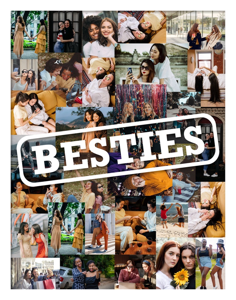 Besties Picture Collage Personalized Gift for Best Friend - Etsy