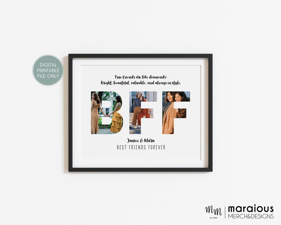 Photo Gifts for Friends, BFF Photo Gifts, BFF Photo Collage, Bestie ...