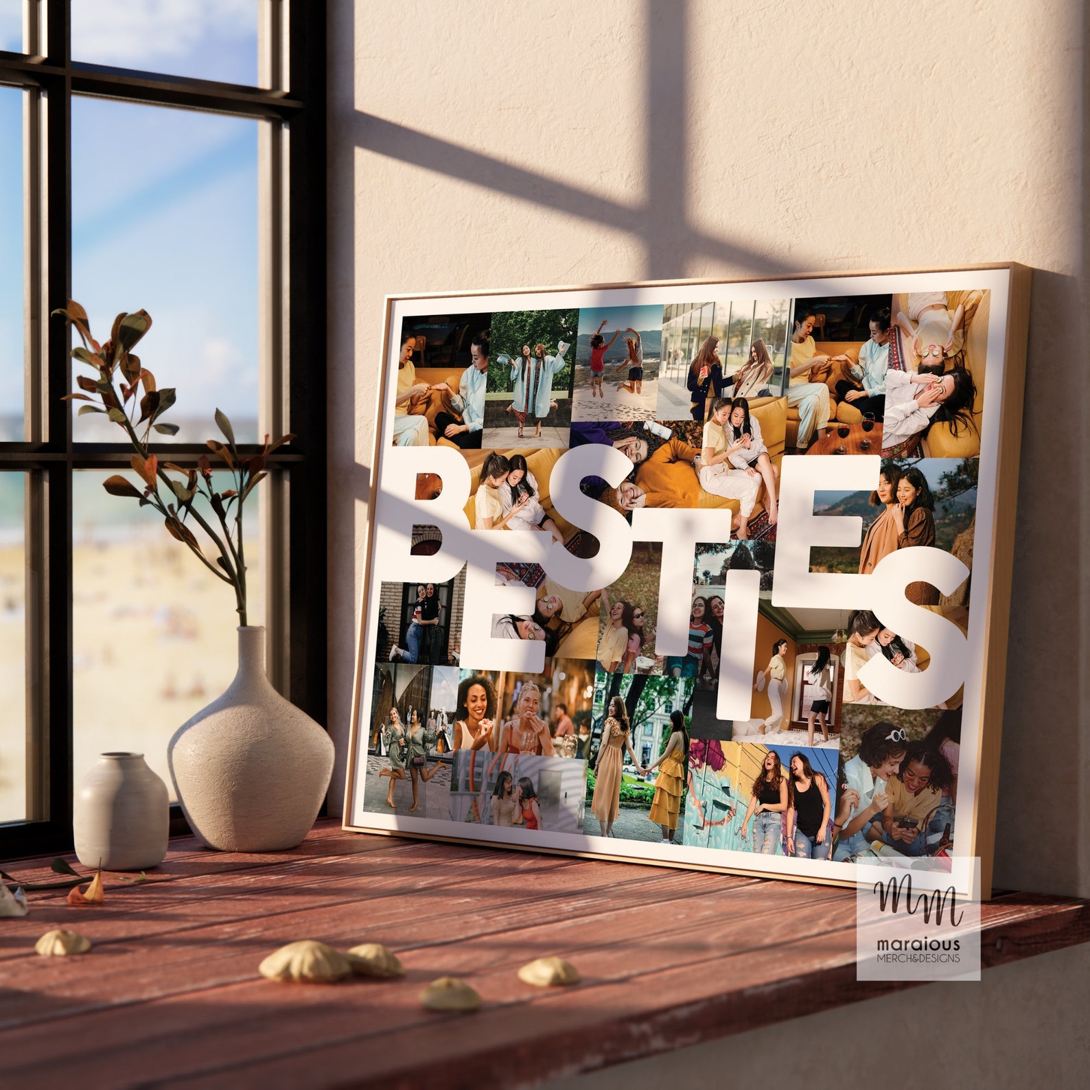Bestie Personalized Digital Collage, Besties for Life Custom Photo ...