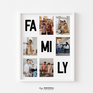Personalized Family Gift, Family Photo Collage, Family Photo Gift ...