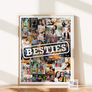 Besties Picture Collage, Personalized Gift for Best Friend, Custom ...