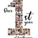 Custom 1st Anniversary Collage, 1 Year Anniversary Gift for Boyfriend ...