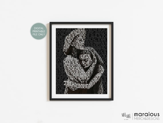 Song Lyrics Wall Art Word Art Portrait From Photo Custom - Etsy UK