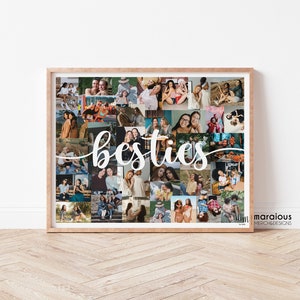 Bestie Gifts Personalized Photo Collage, Best Friend Picture Digital ...