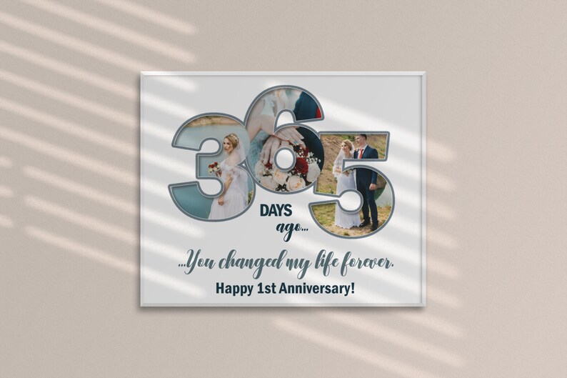 1st Anniversary Collage 1 Year Wedding Gift for Husband Gift | Etsy