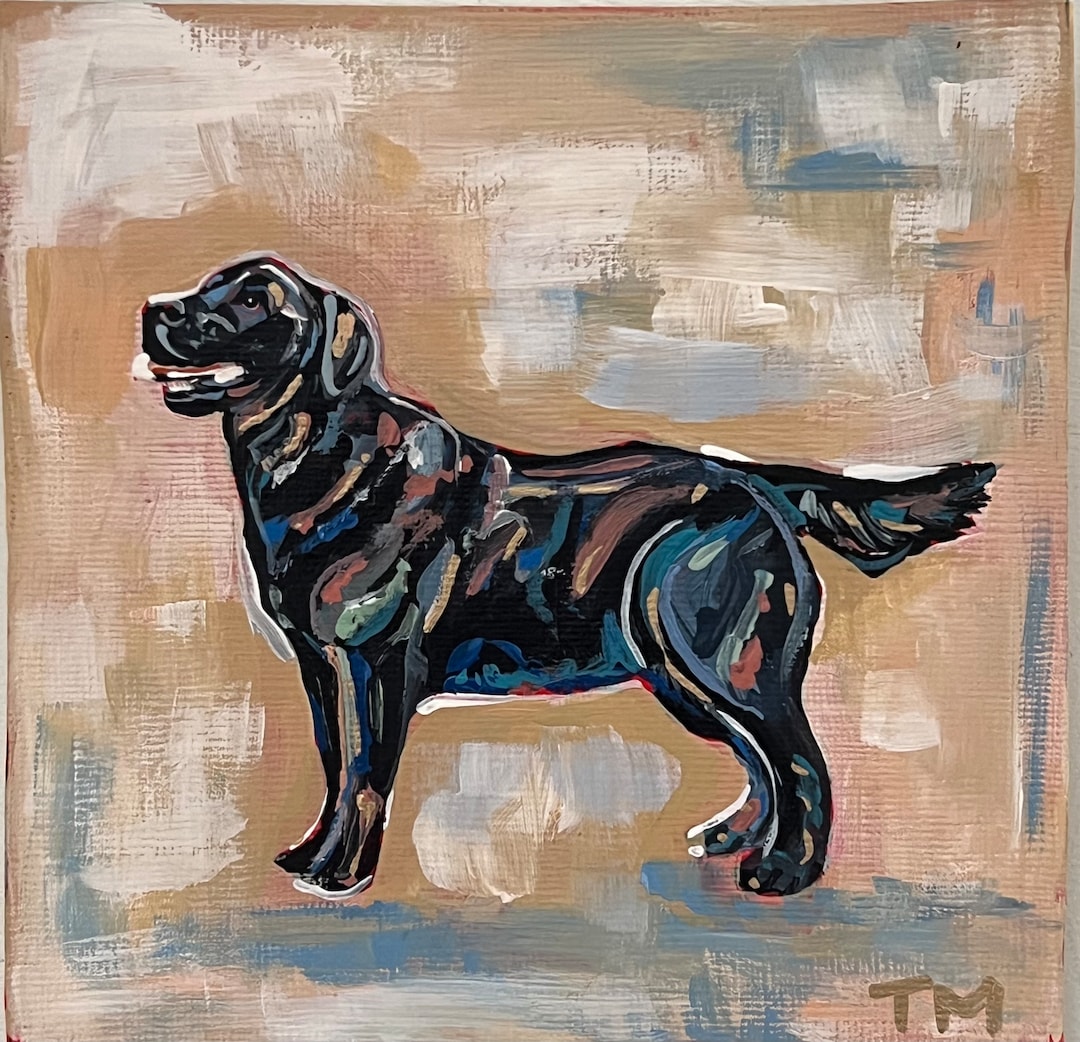 Black Lab Painting - Etsy
