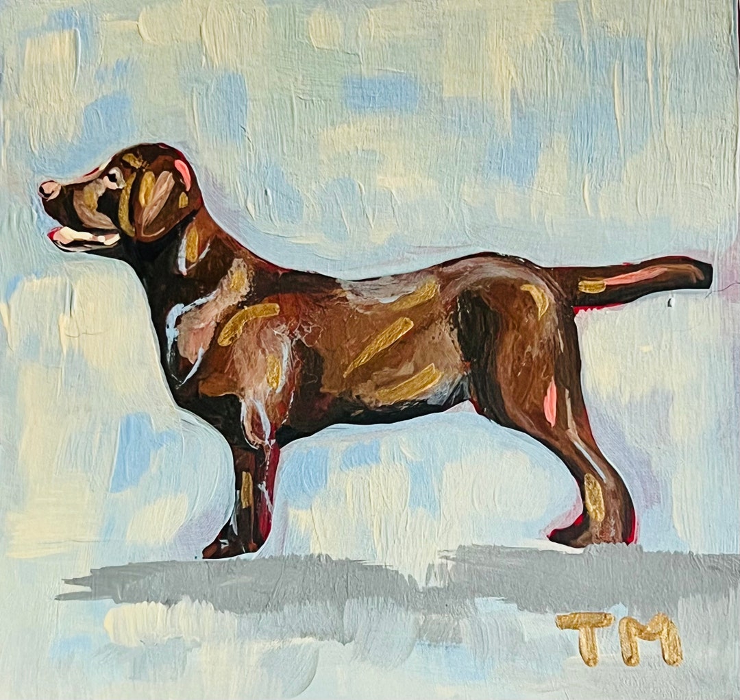 Chocolate Lab Painting - Etsy