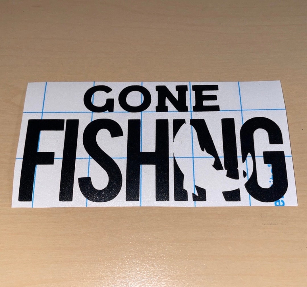 Gone Fishing Decal - Etsy