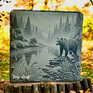 Wild Bear Coasters - Set of 4 With Holder | Rustic Wildlife Home Decor ...