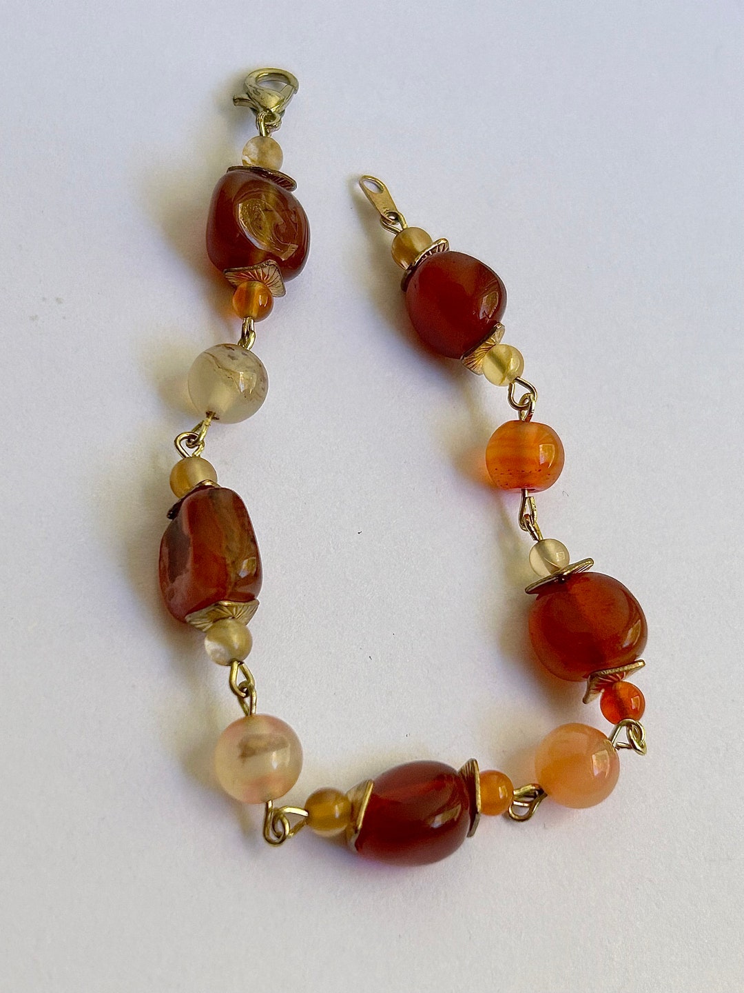 Alpine Lily: Agate Bracelet, Funky Handmade Jewelry, Nature-inspired ...