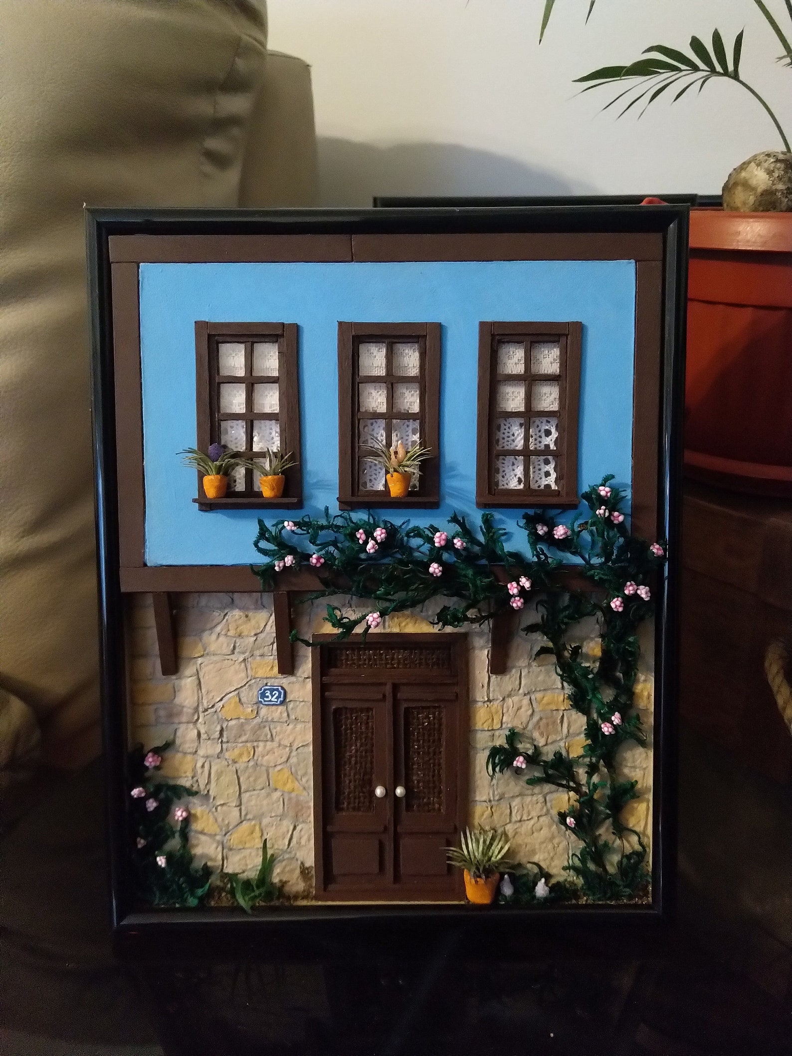 3D Diorama, House in a Frame With LED Light - Etsy