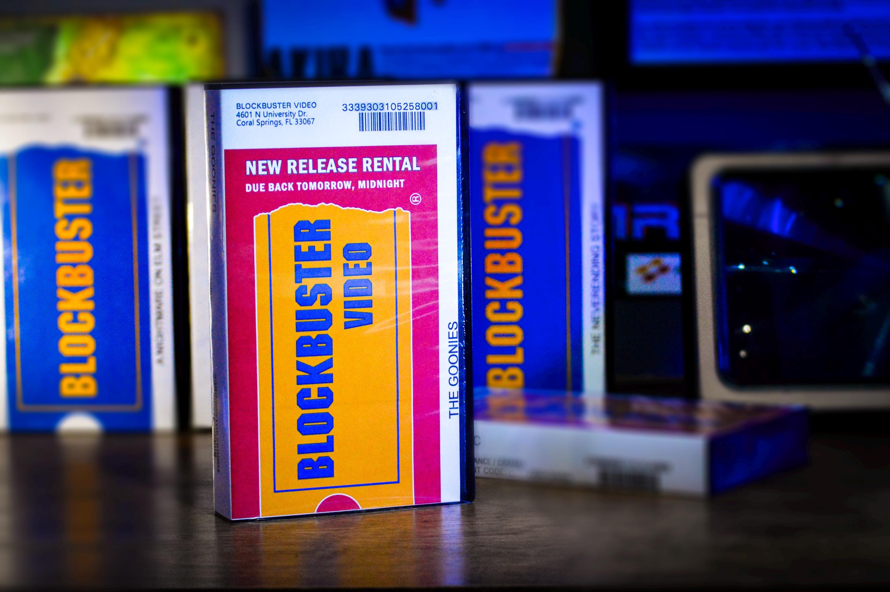 Vintage RED Blockbuster VHS Tape Case | New Release Movie Rental Prop ...