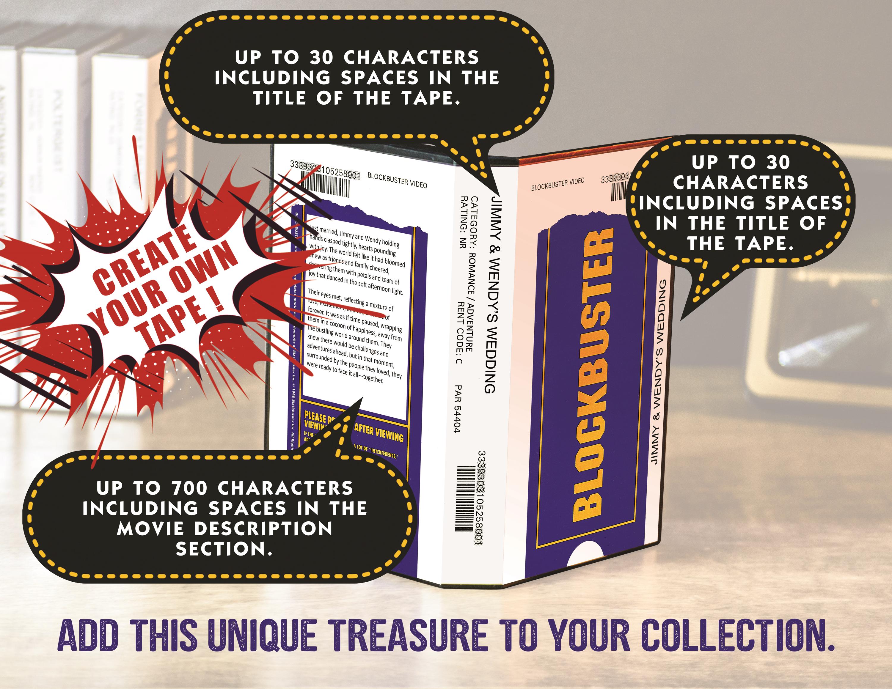 Nostalgic!!! Classic VHS Blockbuster Tape - Etsy