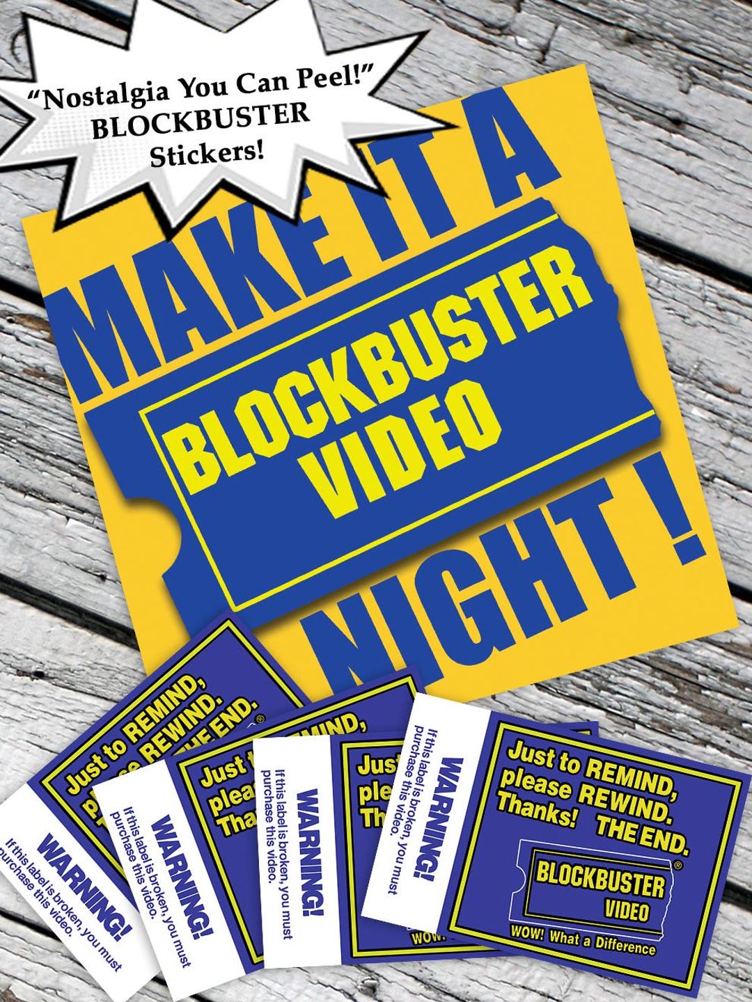 Vintage Blockbuster Video Stickers: 90s Nostalgia Decals - Etsy