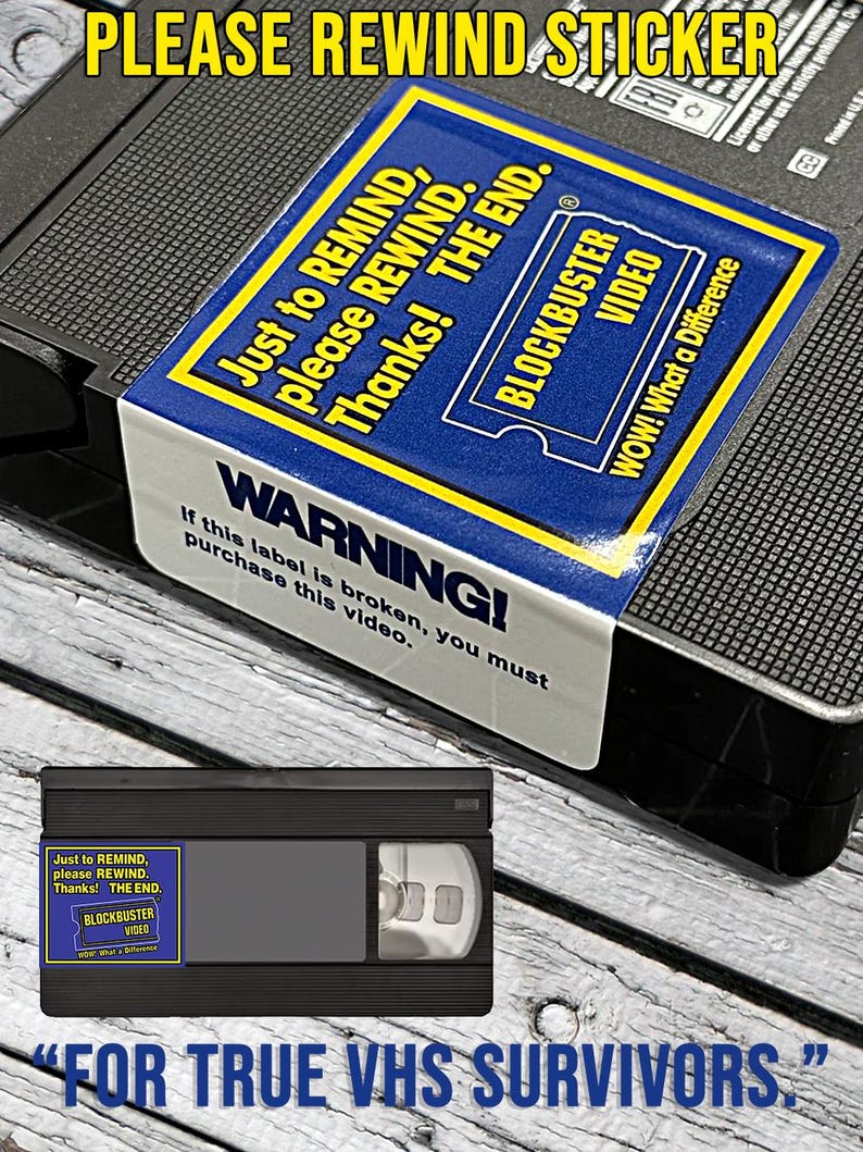 Vintage Blockbuster Video Stickers: 90s Nostalgia Decals - Etsy
