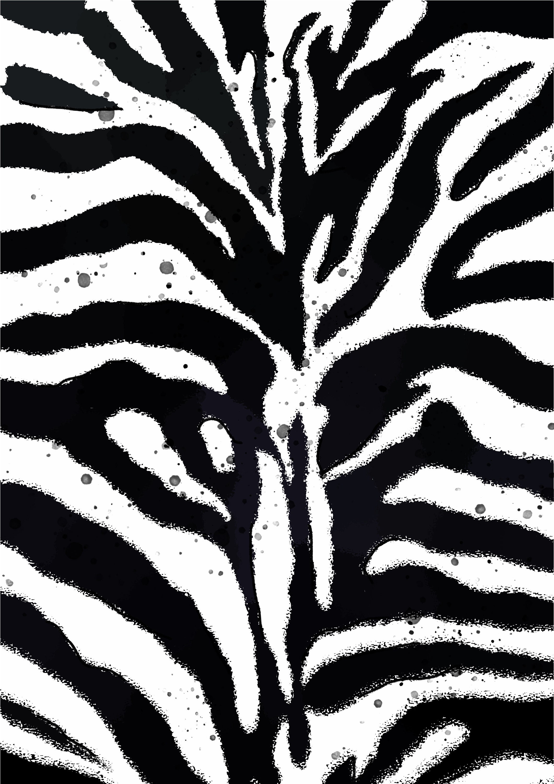 Abstract Zebra Print Pattern Wall Art, Jungle Animal Print Wall Decor ...