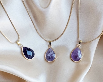 Amethyst Snake Necklace - Etsy