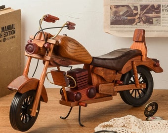 Wooden Motorcycle Model - Etsy