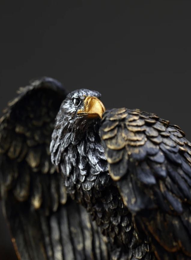Resin Eagle Statue Animal Figurines Office Garden Decoration Home Room ...